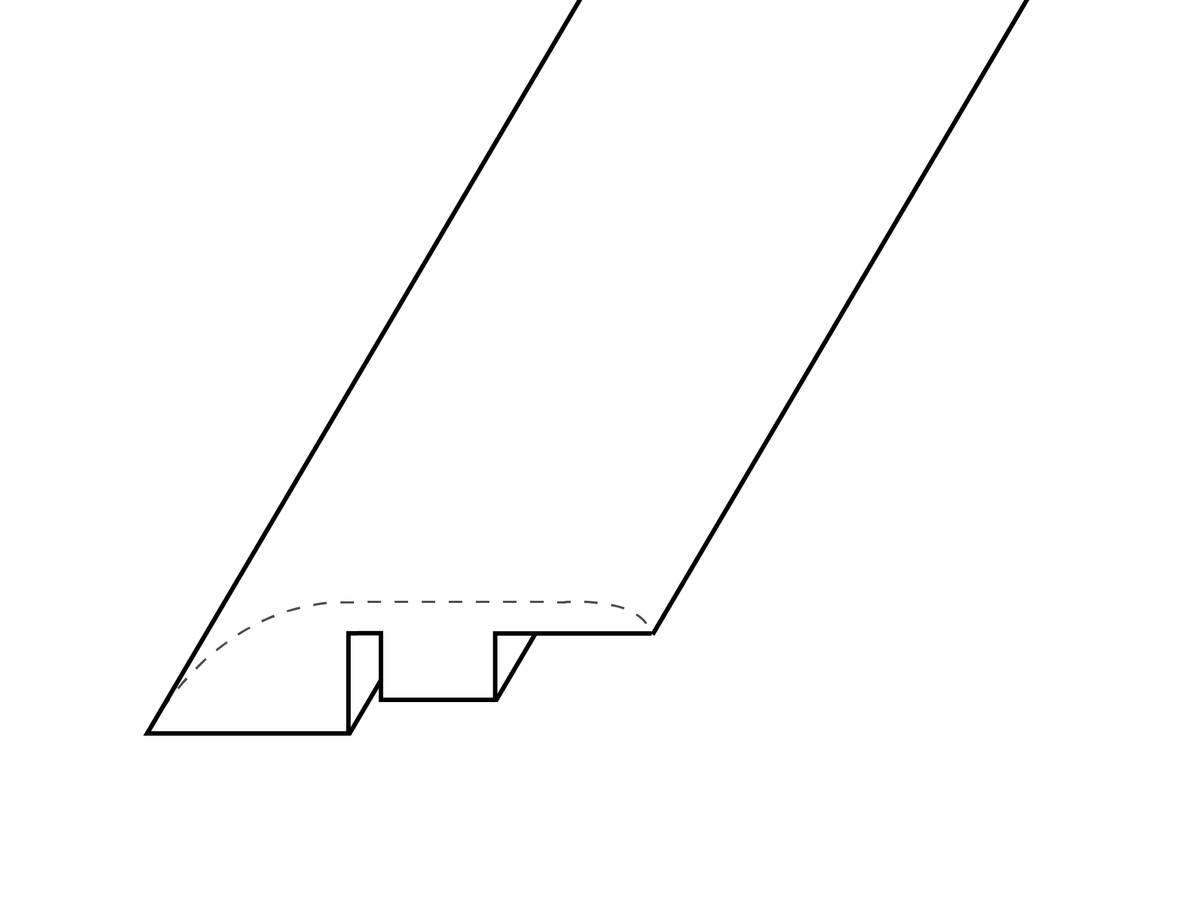 Hudson Vinyl Reducer 0.4” T x 1.8” W x 94.5" L – Harper Floors